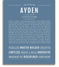 Ayden (male) | Name Art Print – Name Stories
