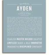 Ayden (male) | Name Art Print – Name Stories
