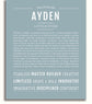 Ayden (male) | Name Art Print – Name Stories