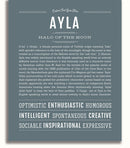 Ayla | Name Art Print – Name Stories