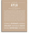 Ayla | Name Art Print – Name Stories