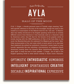 Ayla | Name Art Print – Name Stories