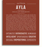 Ayla | Name Art Print – Name Stories