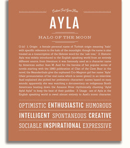 Ayla | Name Art Print – Name Stories