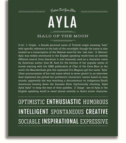 Ayla | Name Art Print – Name Stories