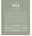 Ayla | Name Art Print – Name Stories