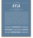 Ayla | Name Art Print – Name Stories