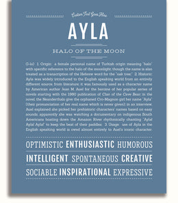 Ayla | Name Art Print – Name Stories