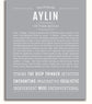 Aylin Personalized Name Meaning Art Prints – Name Stories