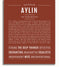 Aylin Personalized Name Meaning Art Prints – Name Stories