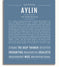 Aylin Personalized Name Meaning Art Prints – Name Stories