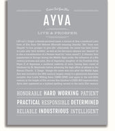 Ayva Personalized Name Meaning Art Prints – Name Stories