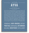 Ayva Personalized Name Meaning Art Prints – Name Stories
