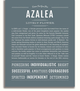 Azalea | Name Art Print – Name Stories