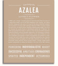 Azalea Personalized Name Meaning Art Prints – Name Stories