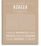 Azalea | Name Art Print – Name Stories