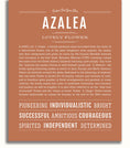 Azalea | Name Art Print – Name Stories
