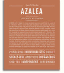 Azalea | Name Art Print – Name Stories
