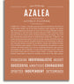 Azalea Personalized Name Meaning Art Prints – Name Stories