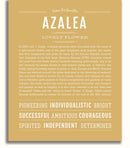 Azalea Personalized Name Meaning Art Prints – Name Stories