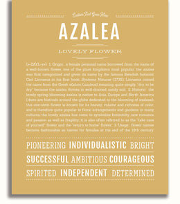Azalea | Name Art Print – Name Stories