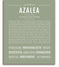 Azalea Personalized Name Meaning Art Prints – Name Stories
