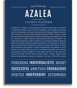 Azalea | Name Art Print – Name Stories