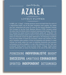Azalea | Name Art Print – Name Stories