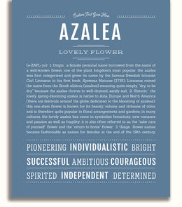 Azalea | Name Art Print – Name Stories