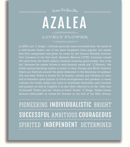 Azalea | Name Art Print – Name Stories