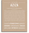 Aziza | Name Art Print – Name Stories