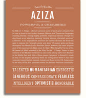 Aziza | Name Art Print – Name Stories