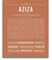 Aziza | Name Art Print – Name Stories