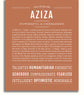 Aziza | Name Art Print – Name Stories