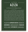 Aziza | Name Art Print – Name Stories