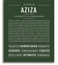 Aziza | Name Art Print – Name Stories
