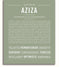 Aziza | Name Art Print – Name Stories
