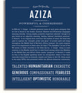 Aziza | Name Art Print – Name Stories