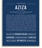 Aziza | Name Art Print – Name Stories