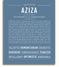 Aziza | Name Art Print – Name Stories