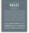Bailee | Name Art Print – Name Stories