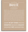 Bailee | Name Art Print – Name Stories