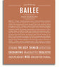Bailee | Name Art Print – Name Stories