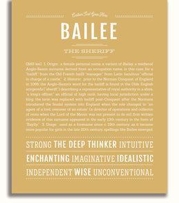Bailee | Name Art Print – Name Stories