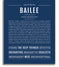 Bailee | Name Art Print – Name Stories