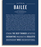Bailee | Name Art Print – Name Stories