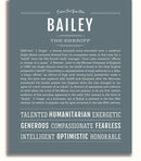 Bailey (female) | Name Art Print – Name Stories