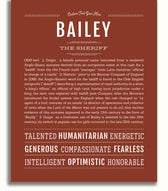 Bailey (female) | Name Art Print – Name Stories