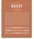 Bailey (female) | Name Art Print – Name Stories