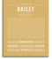 Bailey (female) | Name Art Print – Name Stories